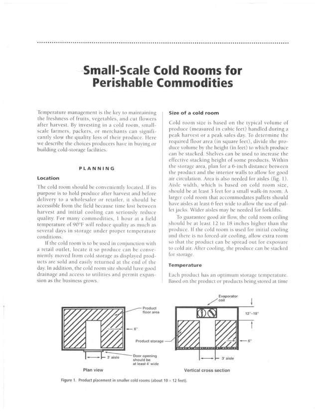 Construction of Cold Rooms for perishable goods | PDF | Agriculture ...
