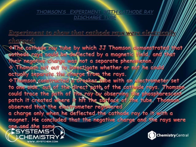 J.J.Thomson's model of an atom | PPTX | Chemistry | Science