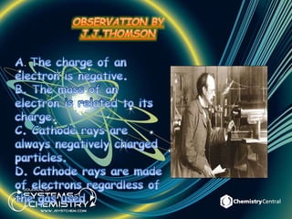 J.J.Thomson's model of an atom | PPT