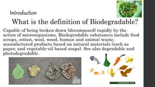 Biodegradable, Environment friendly plastic from banana peel | PPTX