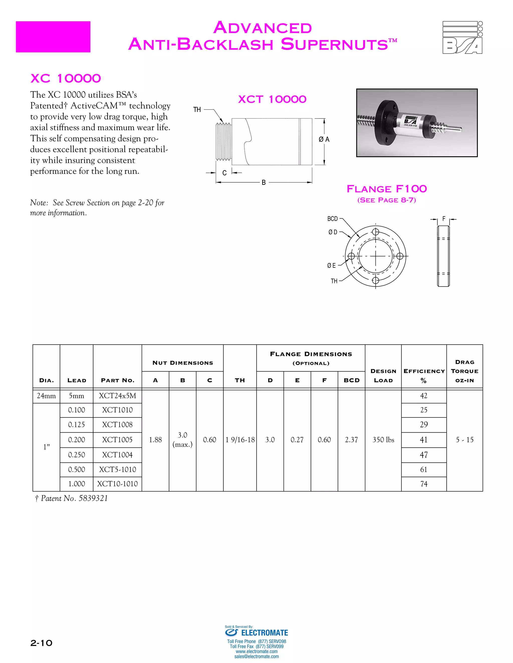 Thomson BSA Advanced Anti-Backlash Supernuts XCM 1800 | PDF