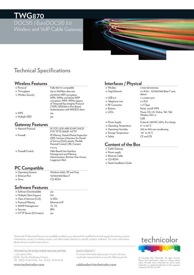 Thomson datenblatt | PDF