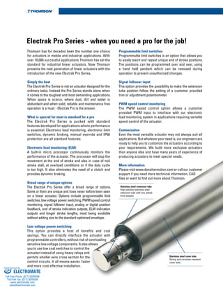 Thomson Linear Electrak Pro Series | PDF