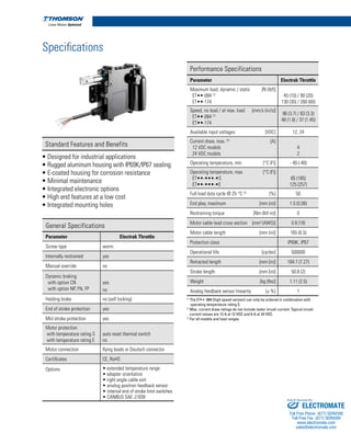 Thomson electrak throttle_actuator_catalog | PDF