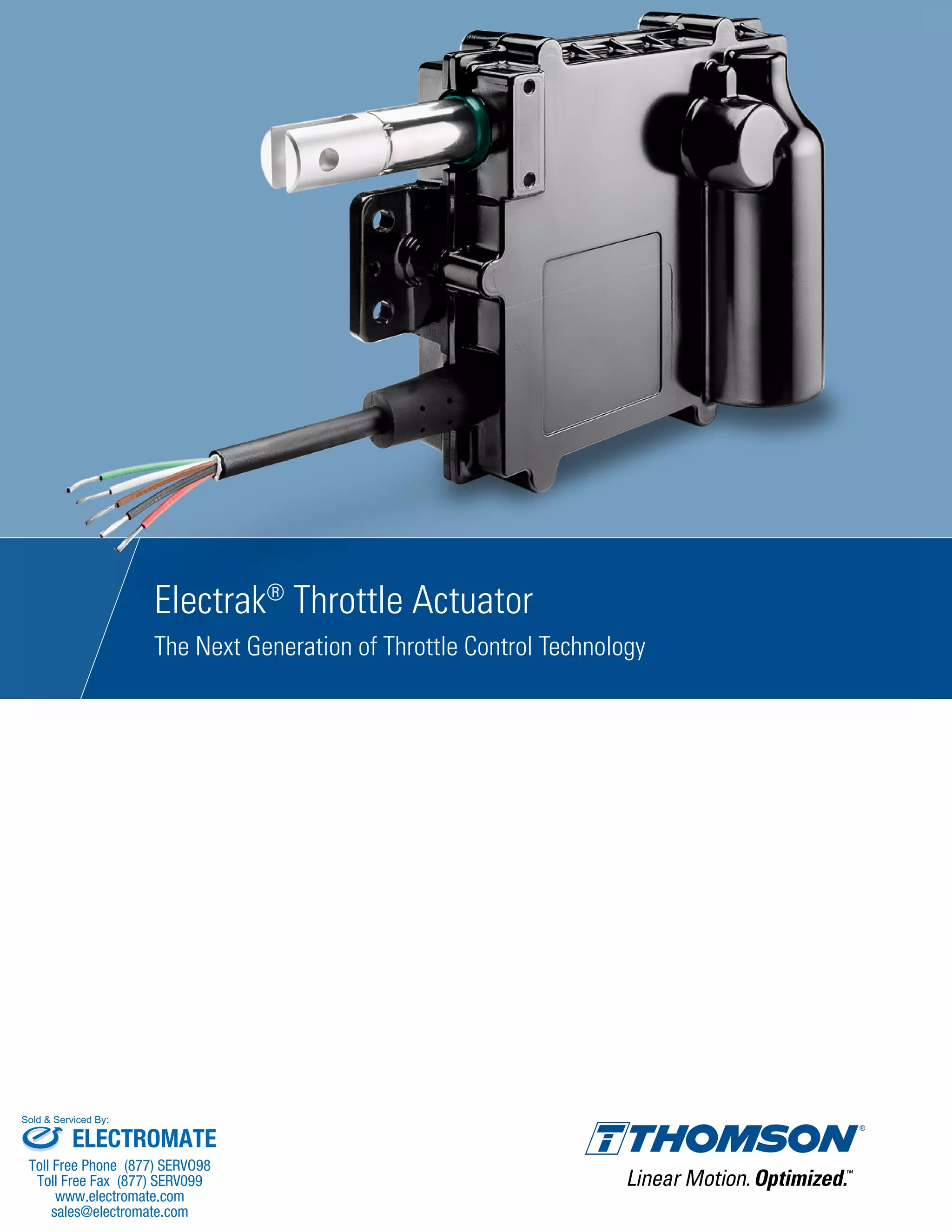 Thomson Linear Electrak Throttle Actuator | PDF