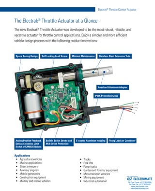 Thomson Linear Electrak Throttle Actuator | PDF