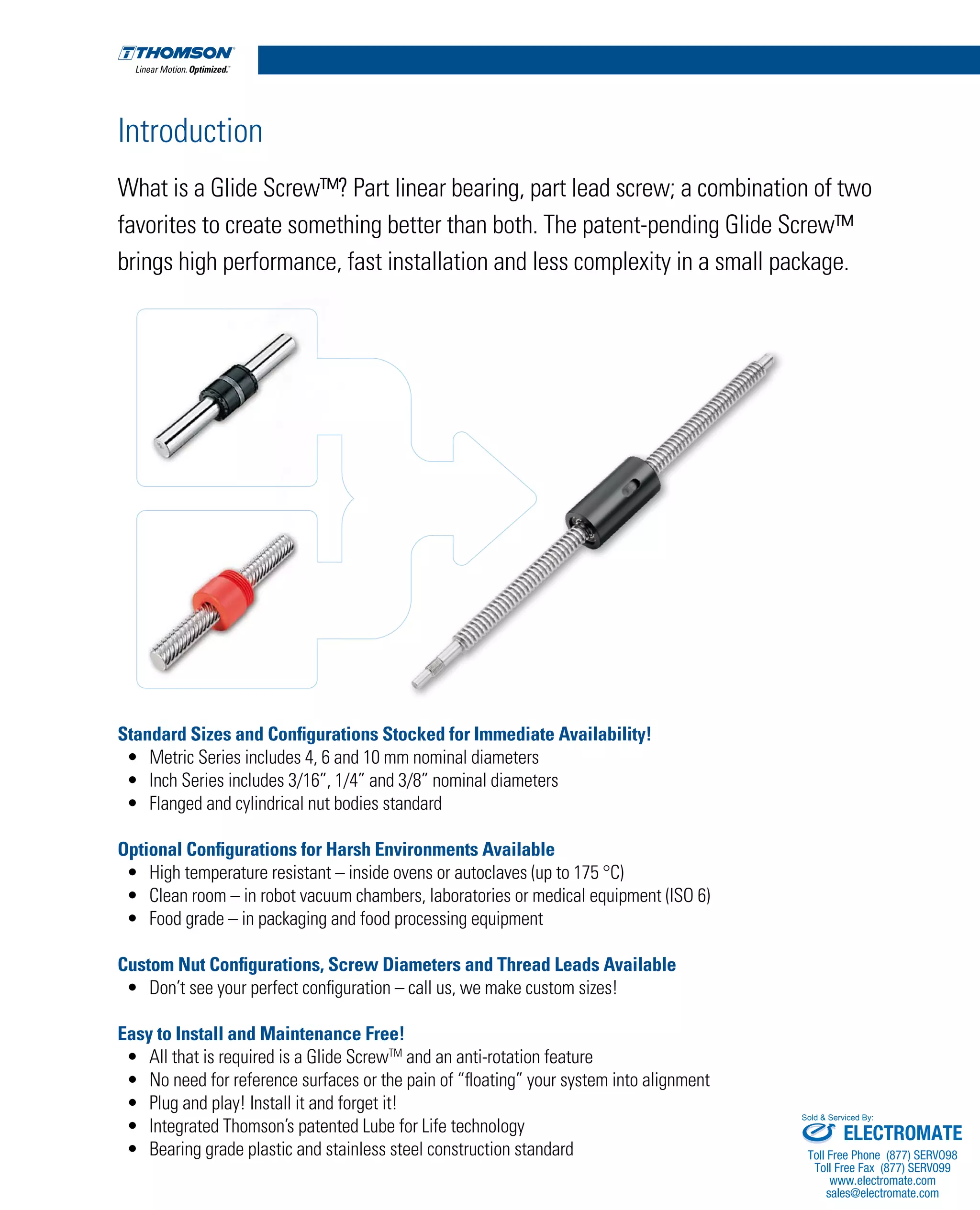 Thomson glide screw_catalog | PDF