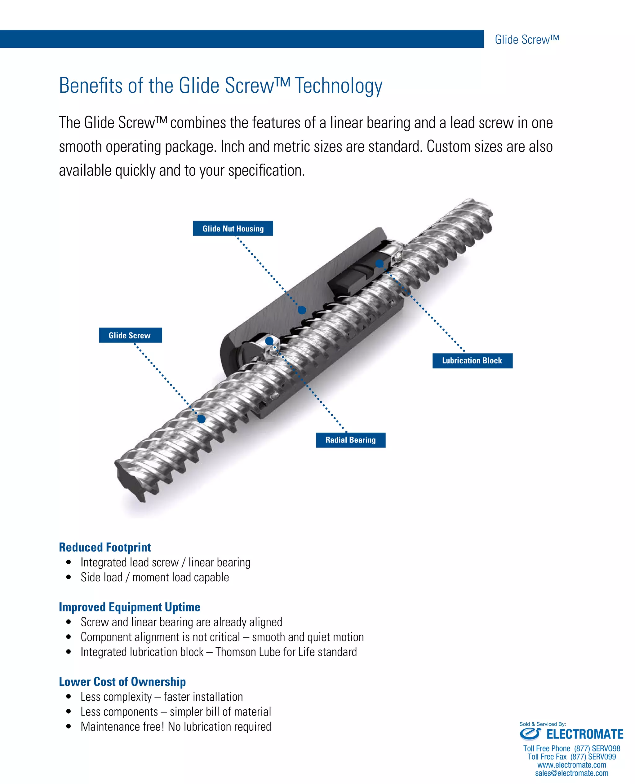 Thomson glide screw_catalog | PDF
