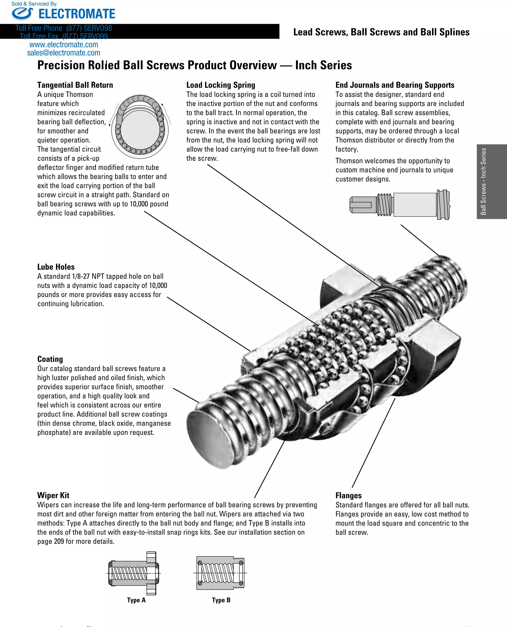 Thomson Linear Lead Screws, Ball Screws and Ball Splines | PDF