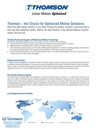Thomson Linear Lead Screws, Ball Screws and Ball Splines | PDF