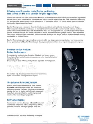 Thomson BSA Lead Screws Catalog | PDF