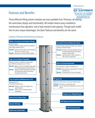 Thomson lifting columns_catalog | PDF