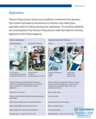 Thomson lifting columns_catalog | PDF