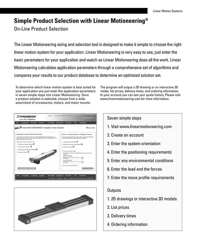 Thomson linear motion_systems_catalog | PDF