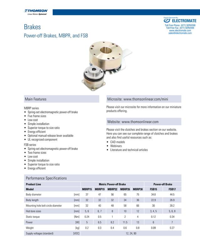 Thomson Linear Miniature Components Systems | PDF