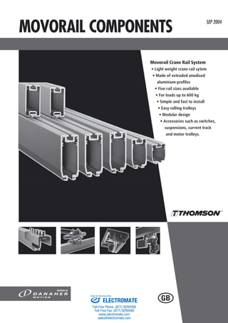 Thomson Linear Movorail Components | PDF