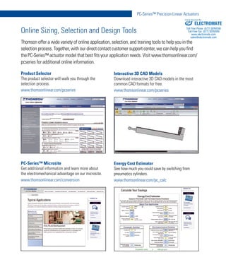 Thomson PC Series Precision Linear Actuators | PDF