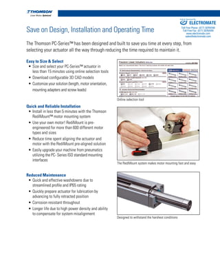 Thomson PC Series Precision Linear Actuators | PDF
