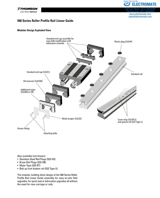 Thomson profile rail_linear_guides_catalog | PDF | Rail Travel | Travel ...