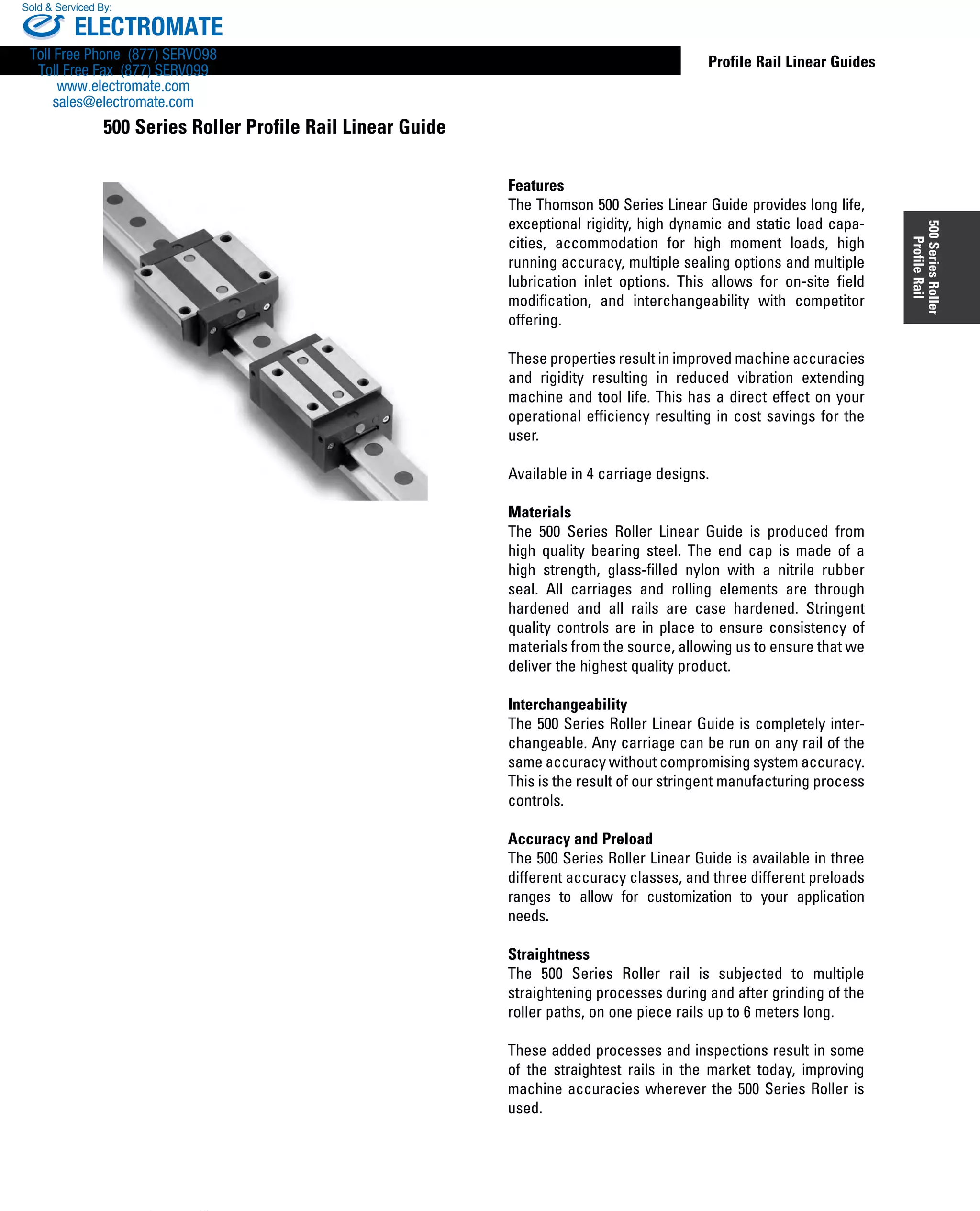 Thomson Profile Rail Linear Guides | PDF