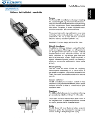Thomson Profile Rail Linear Guides | PDF