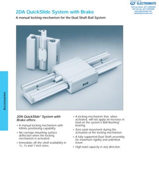 Thomson Linear 2DA QuickSlide System with Brake | PDF