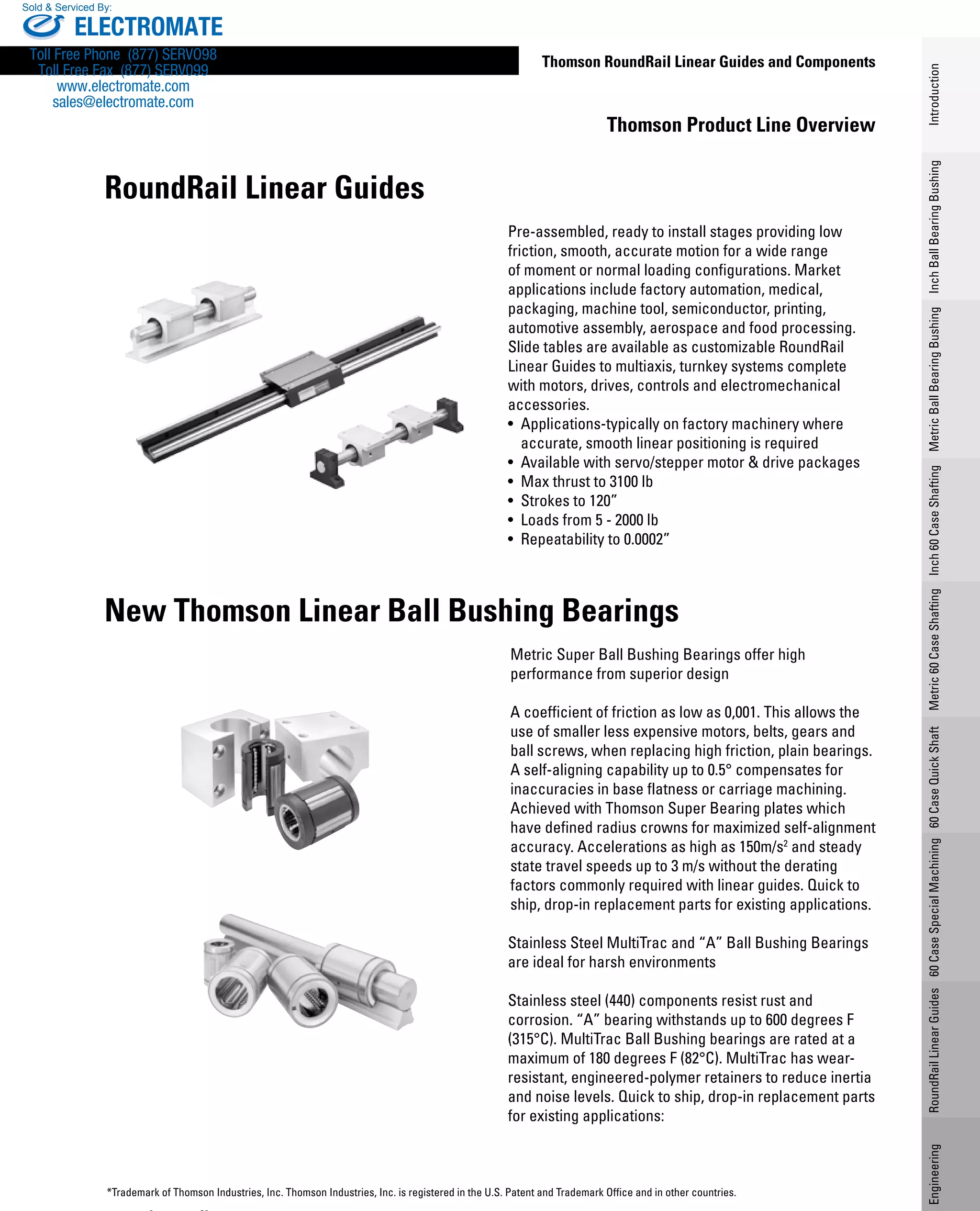 Thomson RoundRail Linear Guides | PDF
