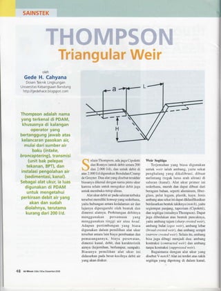 Thomson triangular weir | PDF