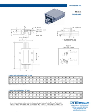 Thomson t series_profile_rail_specsheet | PDF