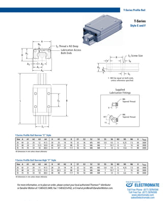 Thomson t series_profile_rail_specsheet | PDF