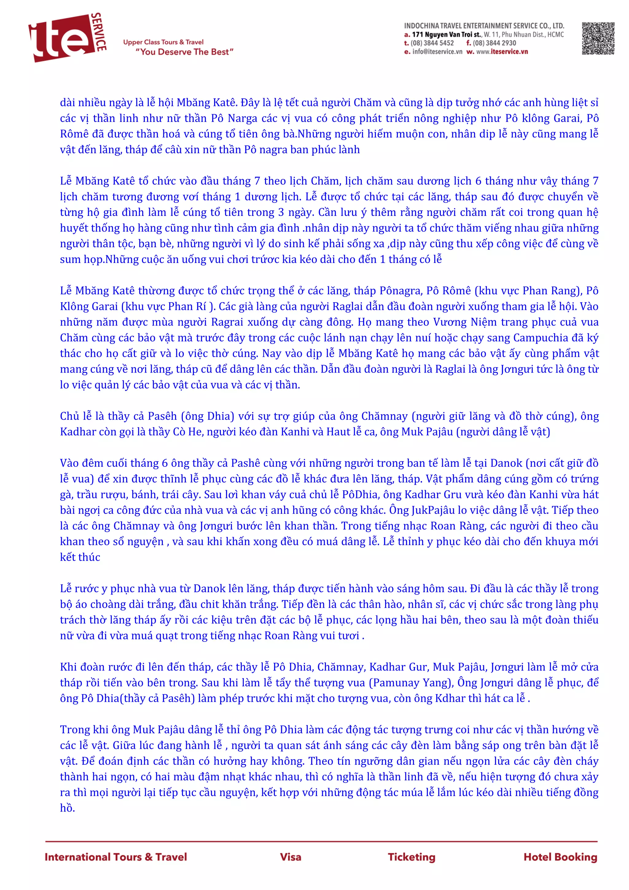 Thông tin thuyết minh Sài Gòn - Đà Lạt - Nha Trang - Phan Thiết | PDF