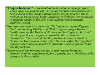 Thoppu karanam. - super brain yoga - tamilian origin - arise roby | PPSX