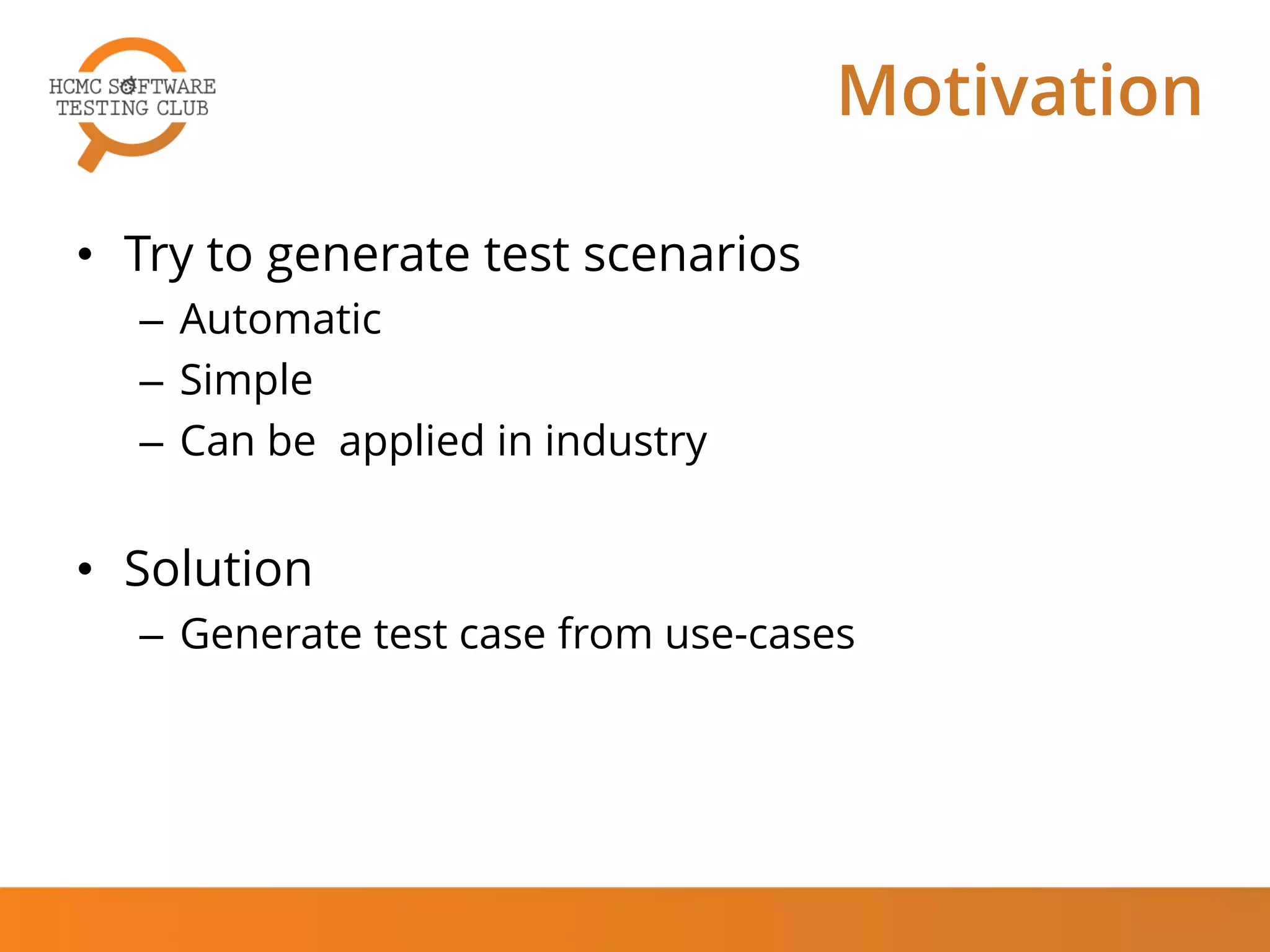 [HCMC STC Jan 2015] FATS: A Framework For Automated Testing Scenarios | PPT