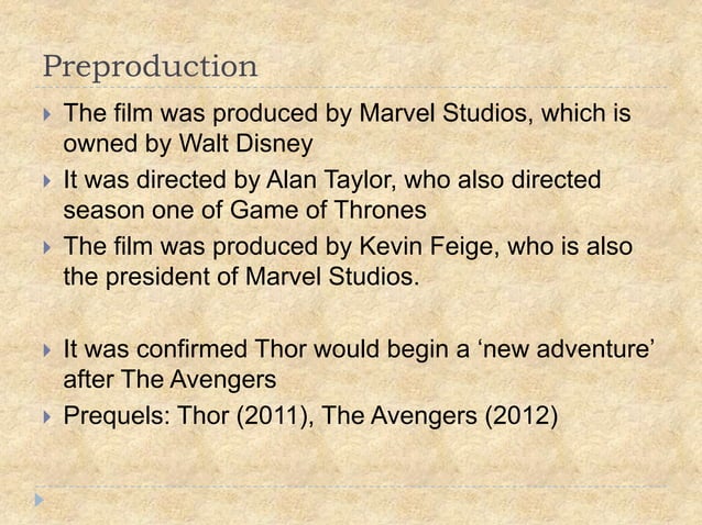 Thor the dark world | PPTX | Movies | Entertainment