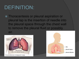 Thoracentesis medical surgical nursing | PPT