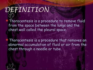 Thoracentesis Procedure Steps