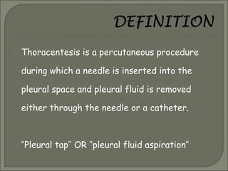 Thoracentesis | PPT