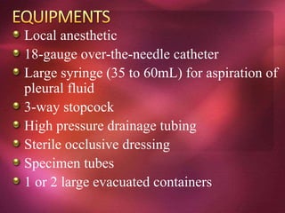 Thoracentesis Procedure Steps