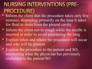 Thoracentesis Procedure Steps