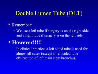 Thoracic anaesthesia | PPT
