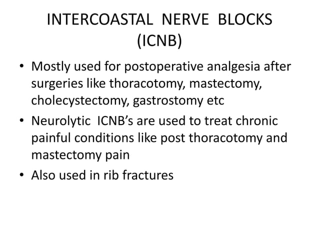 Thoracic and abdominal nerve blocks | PPTX
