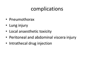 Thoracic and abdominal nerve blocks | PPTX