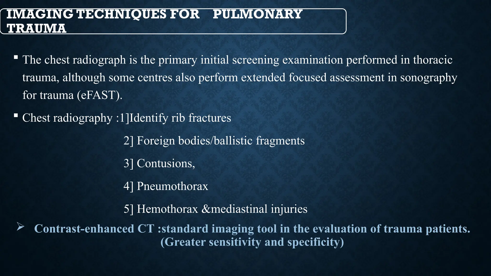thoracic and abdominal trauma radiology finding | PPTX