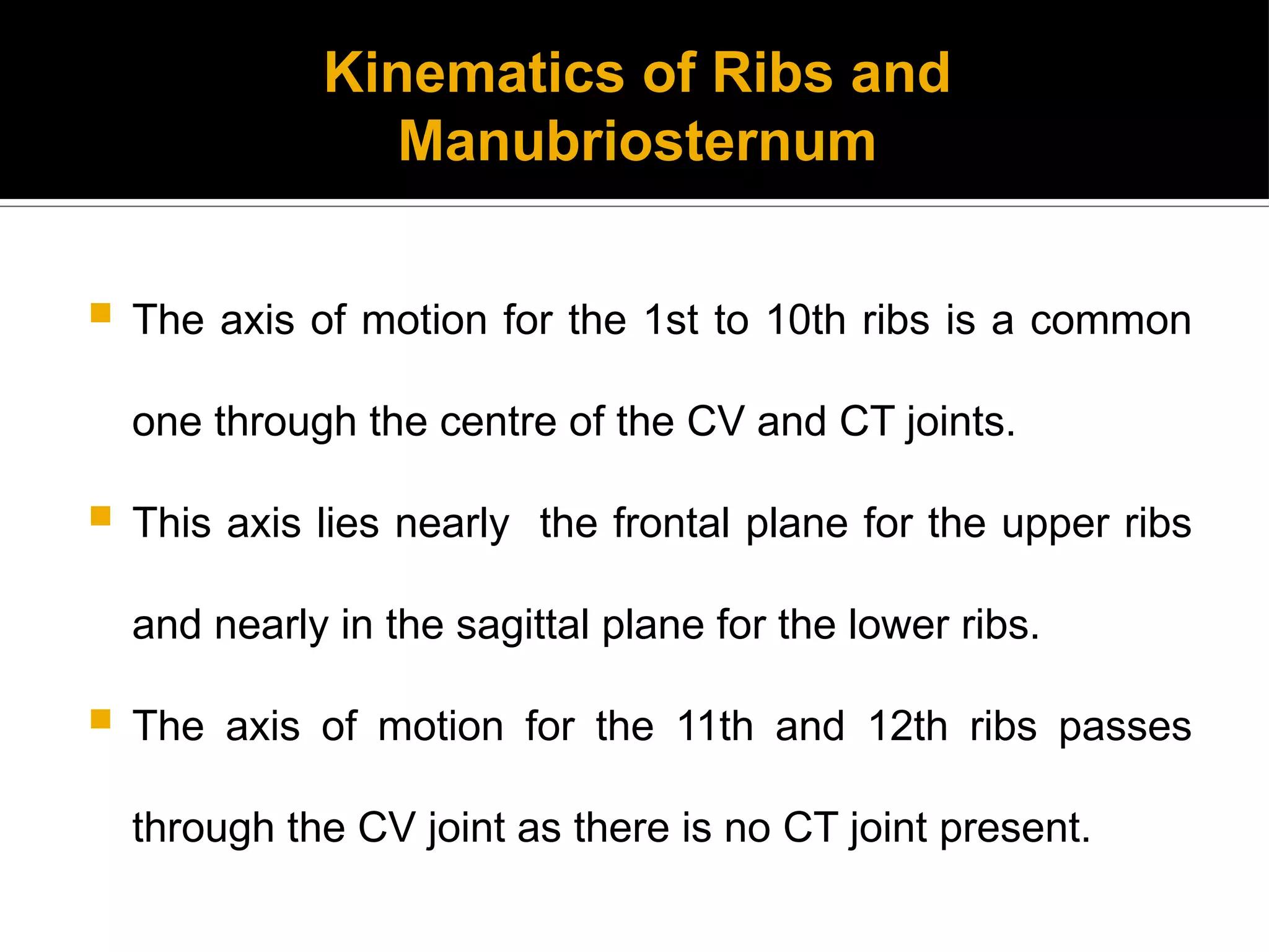 Thoracic and rib cage anatomy, biomechanics, and pathomechanics | PDF