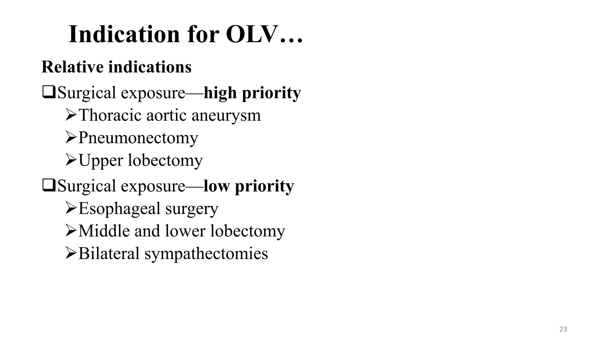 Thoracic anesthesia and One Lung ventilation | PPT