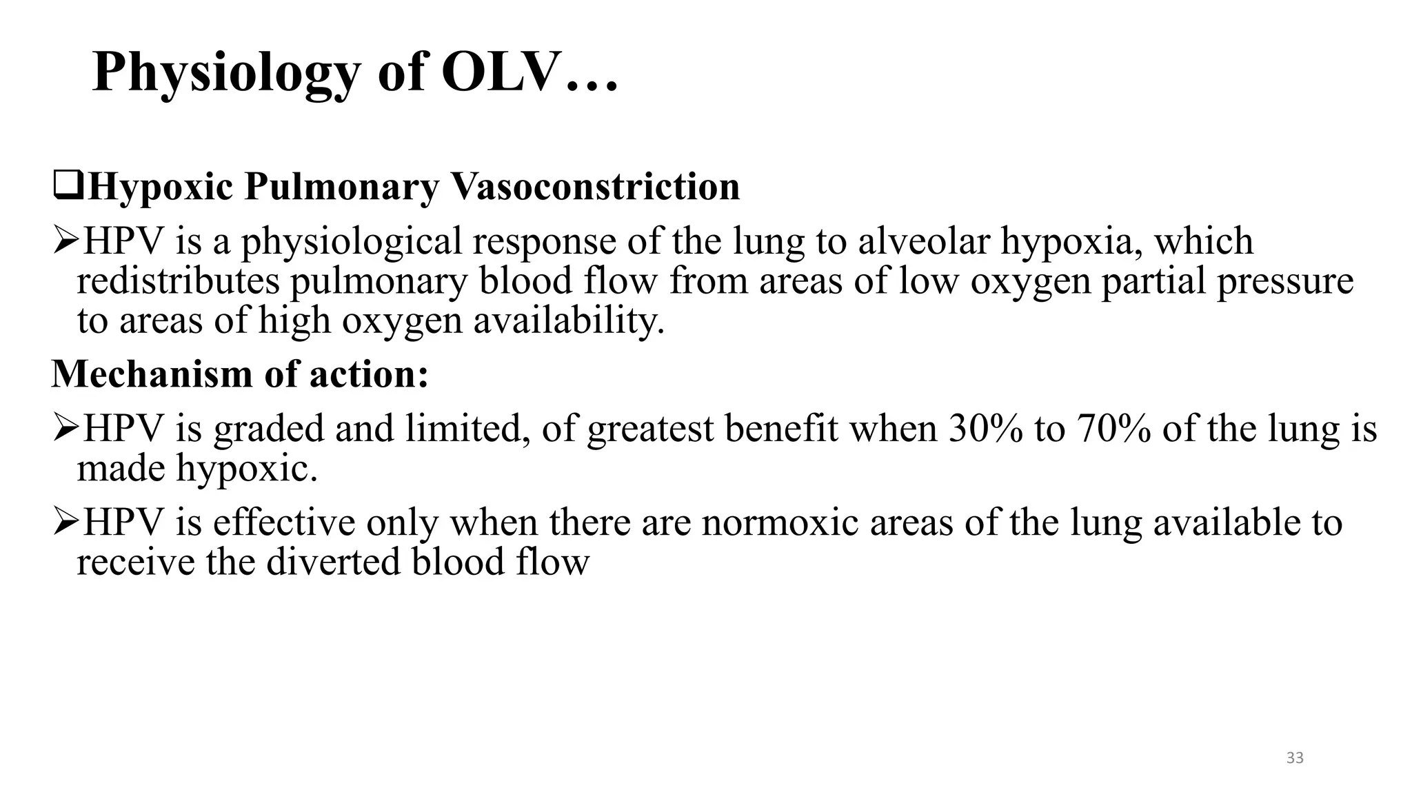 Thoracic anesthesia and One Lung ventilation | PPT