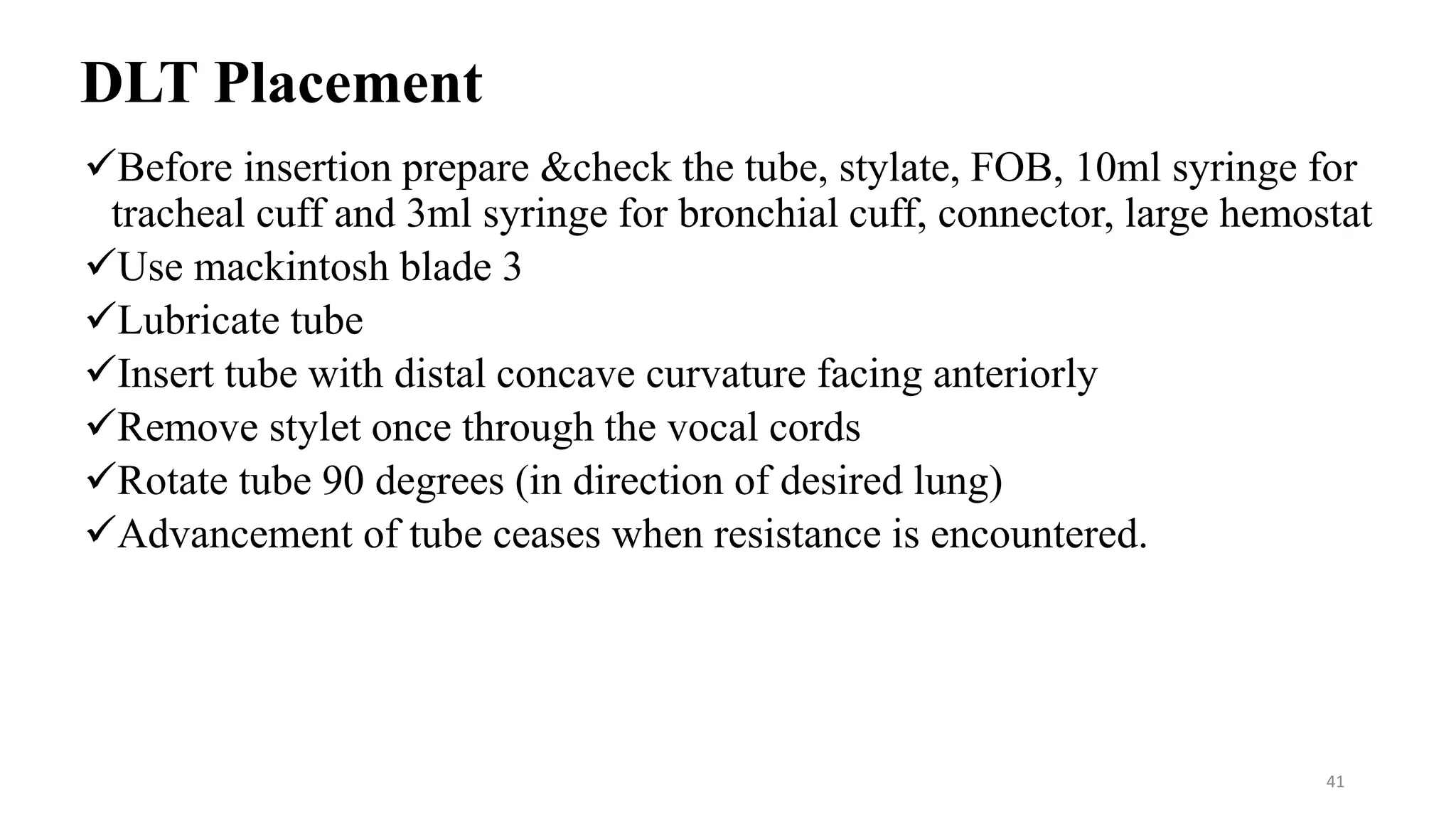 Thoracic anesthesia and One Lung ventilation | PPT