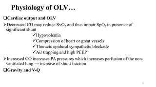 Thoracic anesthesia and One Lung ventilation | PPT