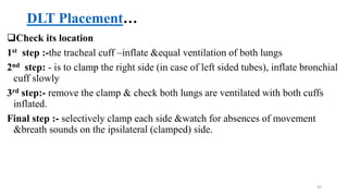 Thoracic anesthesia and One Lung ventilation | PPT