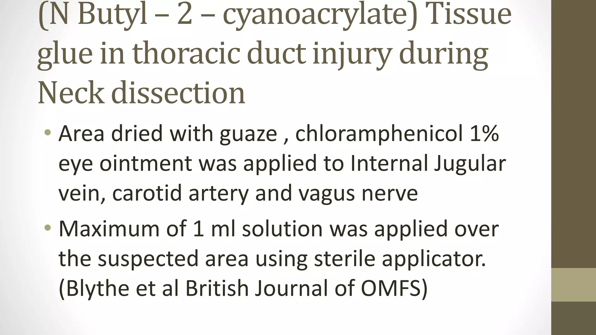 Thoracic duct injury in neck dissection | PPTX